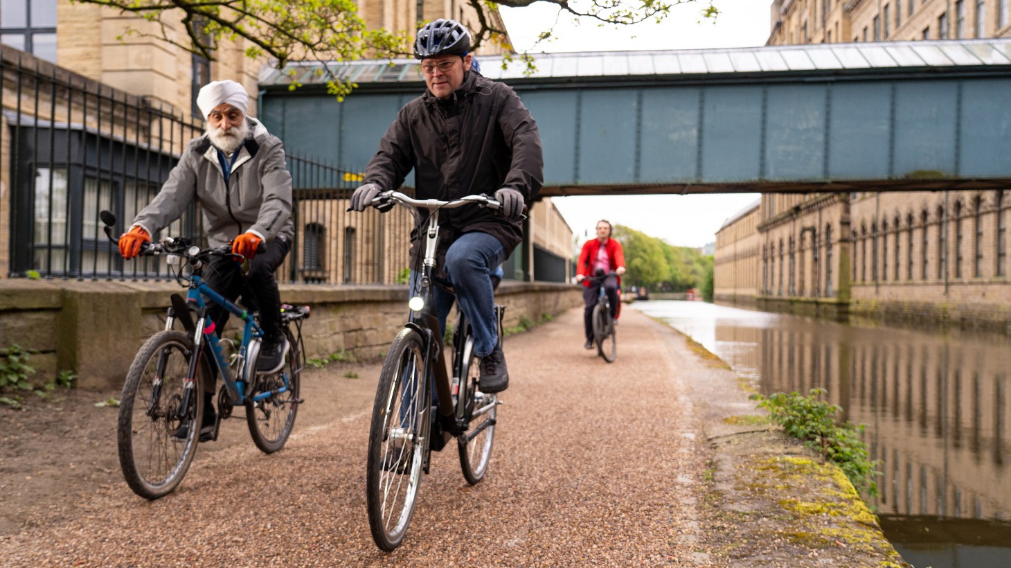 Towpath through Saltaire's World Heritage Site upgraded - Walk Wheel ...