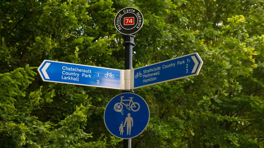 National Cycle Network routes in Glasgow and the surrounding area ...